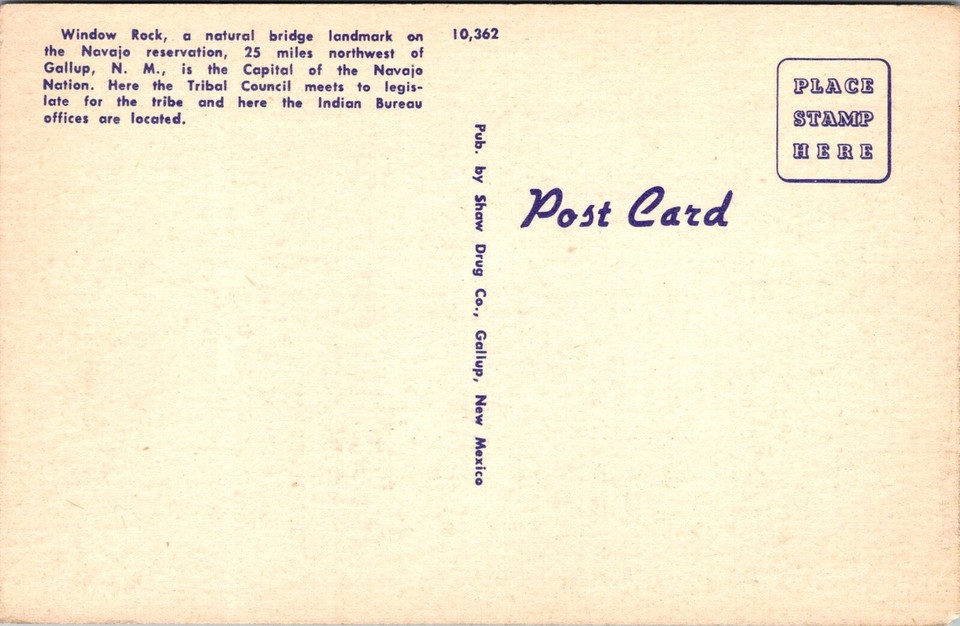 Gallup,New Mexico~Window Rock~Capital Of Navajo Nation~ VTG Linen ...
