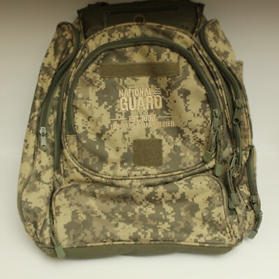 US ARMY National Guard Tactical Digital Camo Backpack Pockets American ...