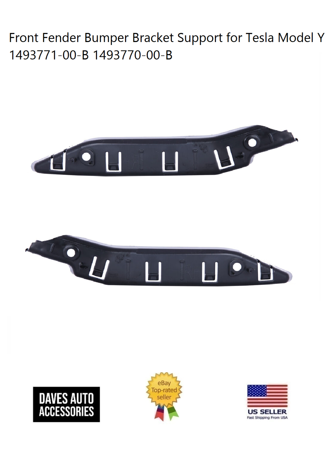 Front Fender Bumper Bracket Support for Tesla Model Y 1493771-00-B ...