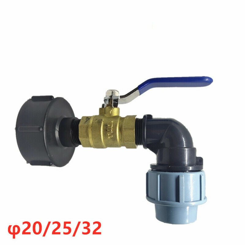 IBC water tank outlet fitting/connector/adapter S60X6 with range of tap ...