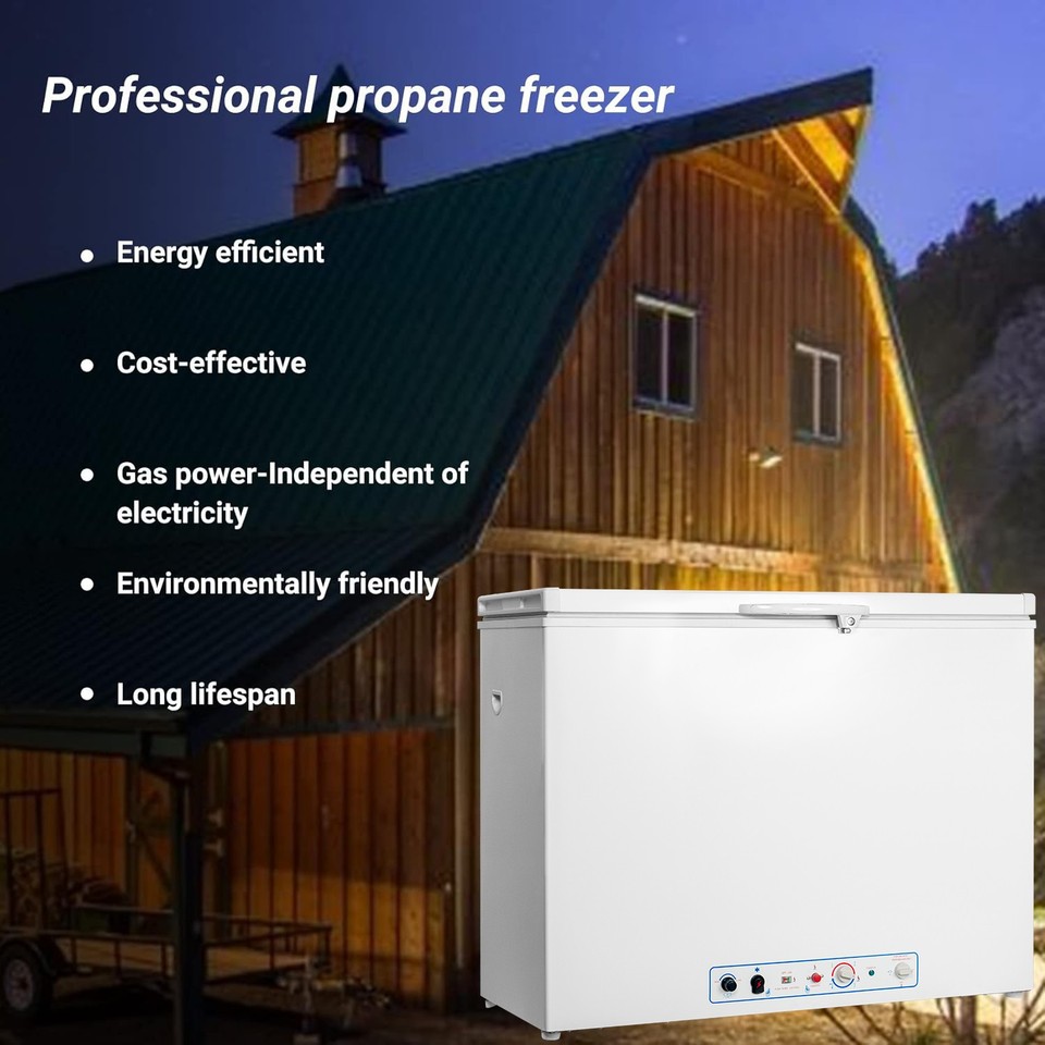 LP Gas Freezer Propane Deep Chest Freezer RV Camping Off Grid Storage 7 ...