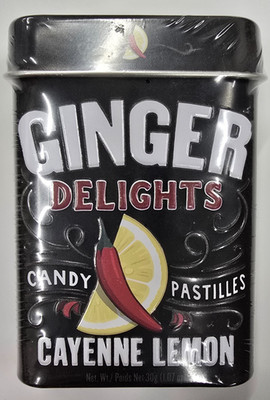 Ginger Delights Cayenne Lemon Mint (2) Pack Candy & Nostalgic Tins Free ...