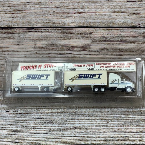 Trucks N Stuff Swift Semi Truck Double Trailer 1 87 Scale Model ...