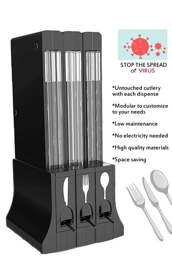 TRUE. Fork Spoon Cutlery Dispenser Touchless Hygienic Safe Refillable ...