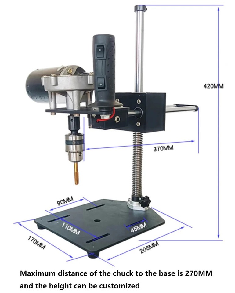 Mini Electric Tapping Machine Small Desktop Handheld Tapping Sleeve ...