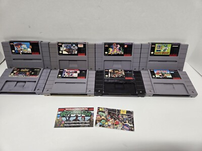 Nintendo SNES SUPER NINTENDO Game Lot X8,MMPR,WWF,Tiny Toons | eBay
