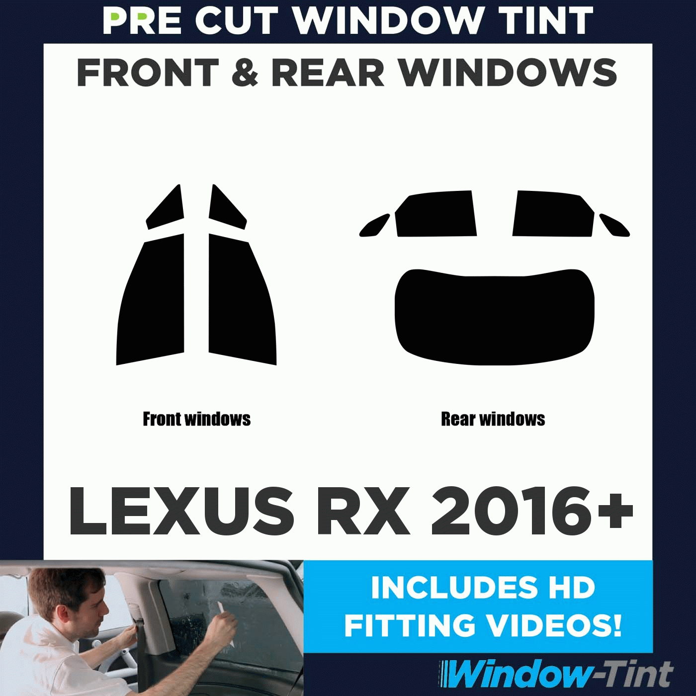 For Lexus RX 2016+ Full Pre Cut Window Tint Kit Front & Rear Car ...