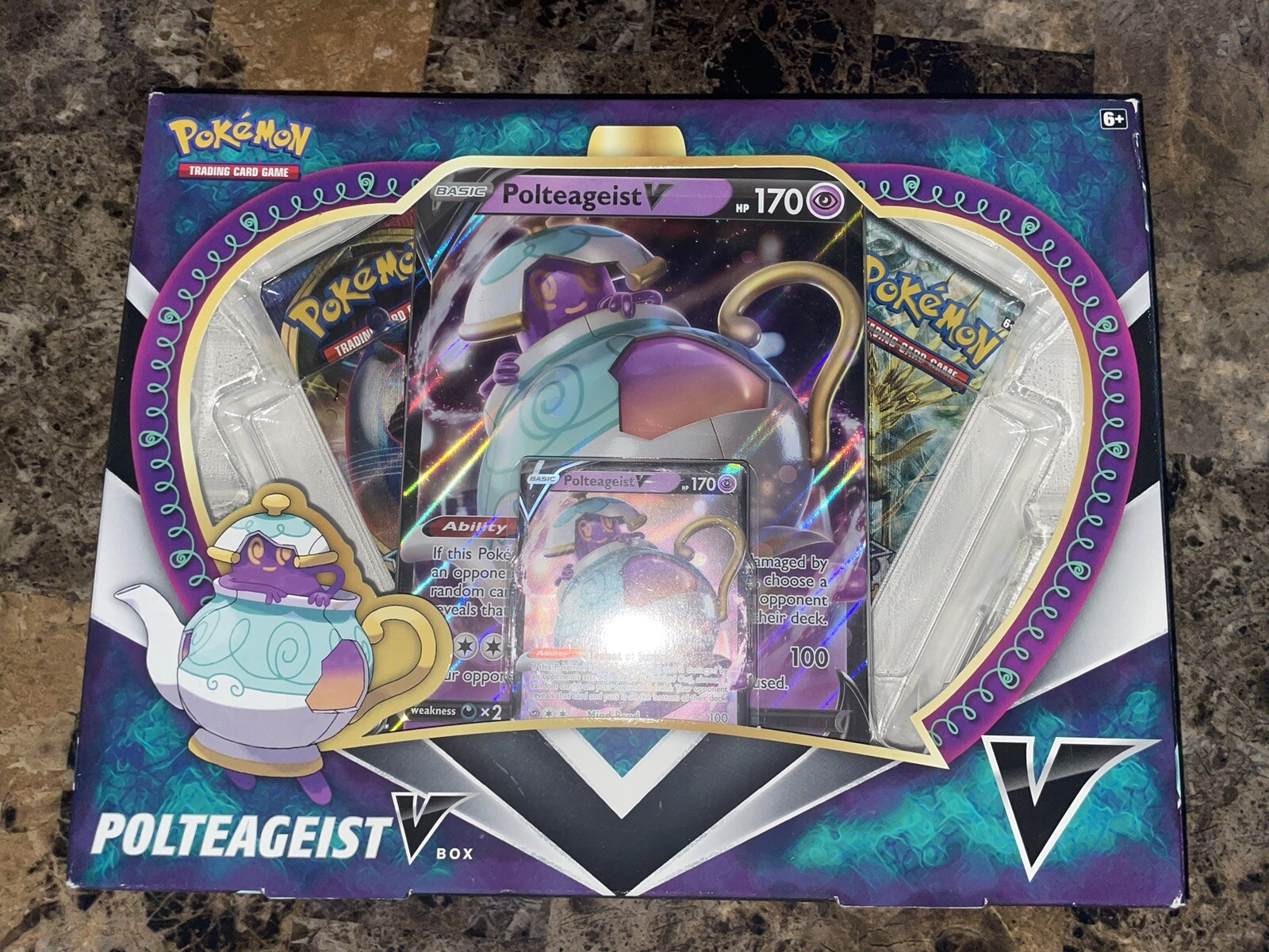 Pokémon: Pokémon TCG - Polteageist V Box (4 Booster Packs) for sale ...