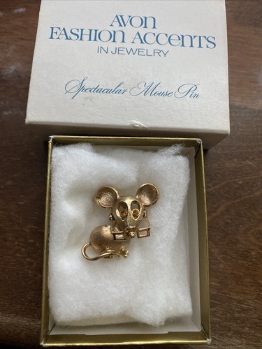 Avon Pin 1973 SPECTACULAR MOUSE PIN Unused In Box | eBay