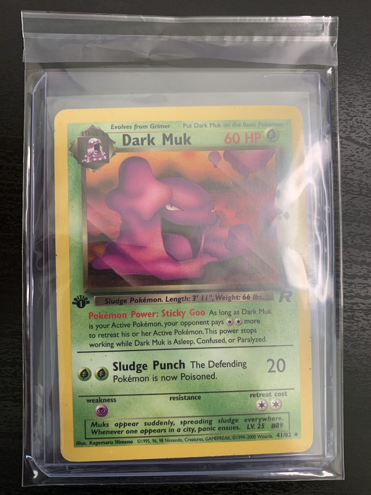 Dark Muk 41/82 1st Edition - Team Rocket - Pokemon TCG - Heavily Played ...