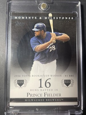 2006 Topps Moments & Milestones Prince Fielder Rookie Card #59 11/29 ...