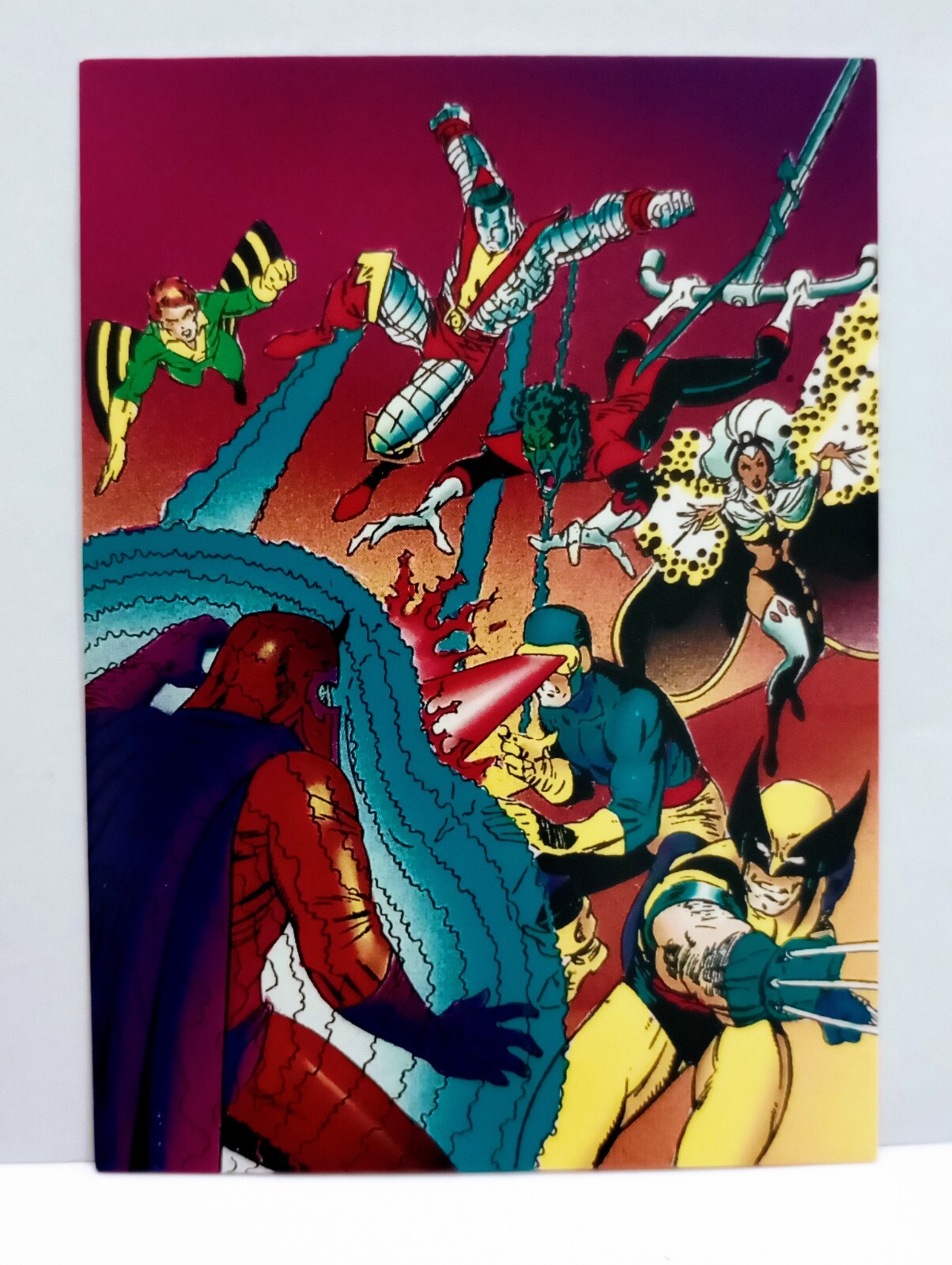 WOLVERINE 1992 MARVEL FROM THEN TIL NOW II MAGNETO BASE TRADING CARD 35 ...
