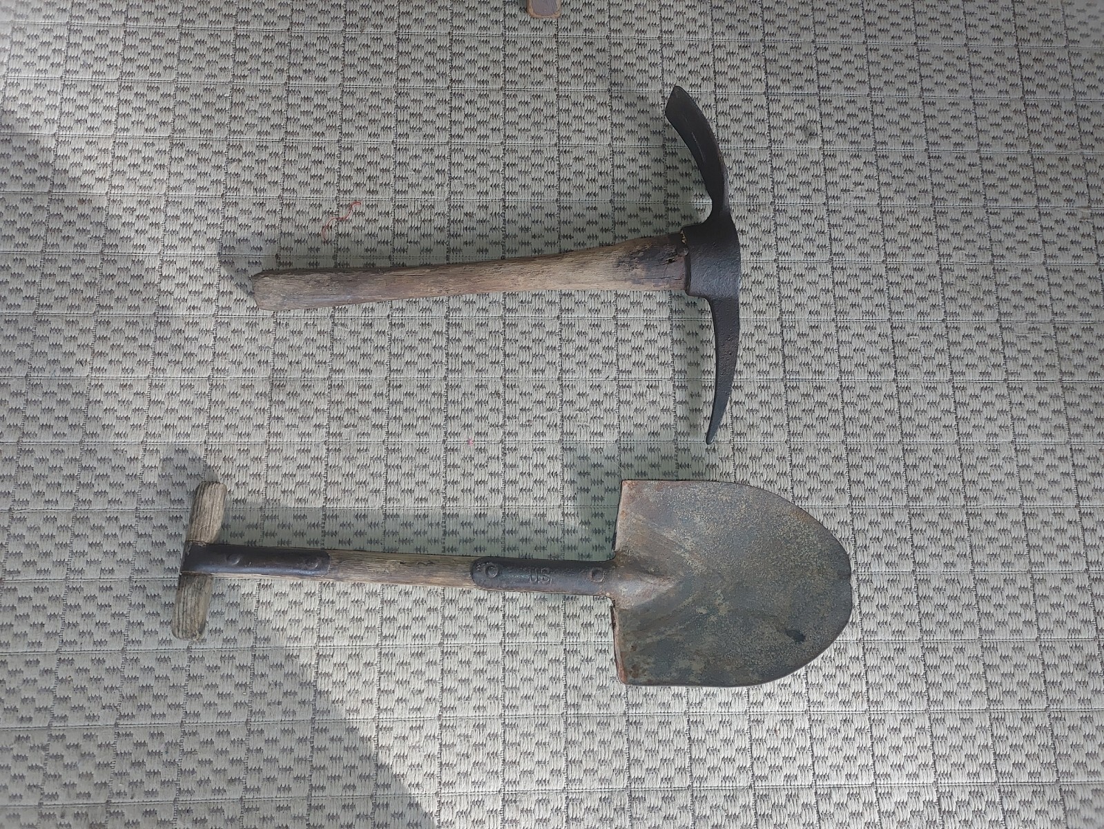 WWI WWII US ARMY M1910 FIELD TOOL ENTRENCHING SHOVEL & Pickaxe ORIGINAL ...
