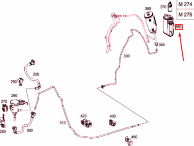 NEW MERCEDES-BENZ C W205 VAPOR CANISTER ACTIVATED CHARCOAL A2054704000 ...