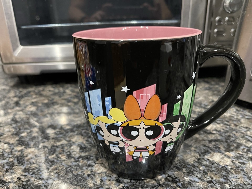 Powerpuff Girls 25 Oz Coffee Mug Cartoon Network Ceramic Mug Black and ...