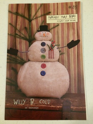 PATTERN Primitive WILLY B. COLD SNOWMAN DOLL - Threads That Bind Folk ...