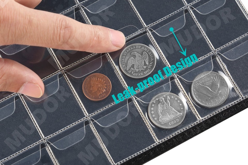 Coin Collection Holder Book for Collectors, PVC FREE, 240 Pockets ...