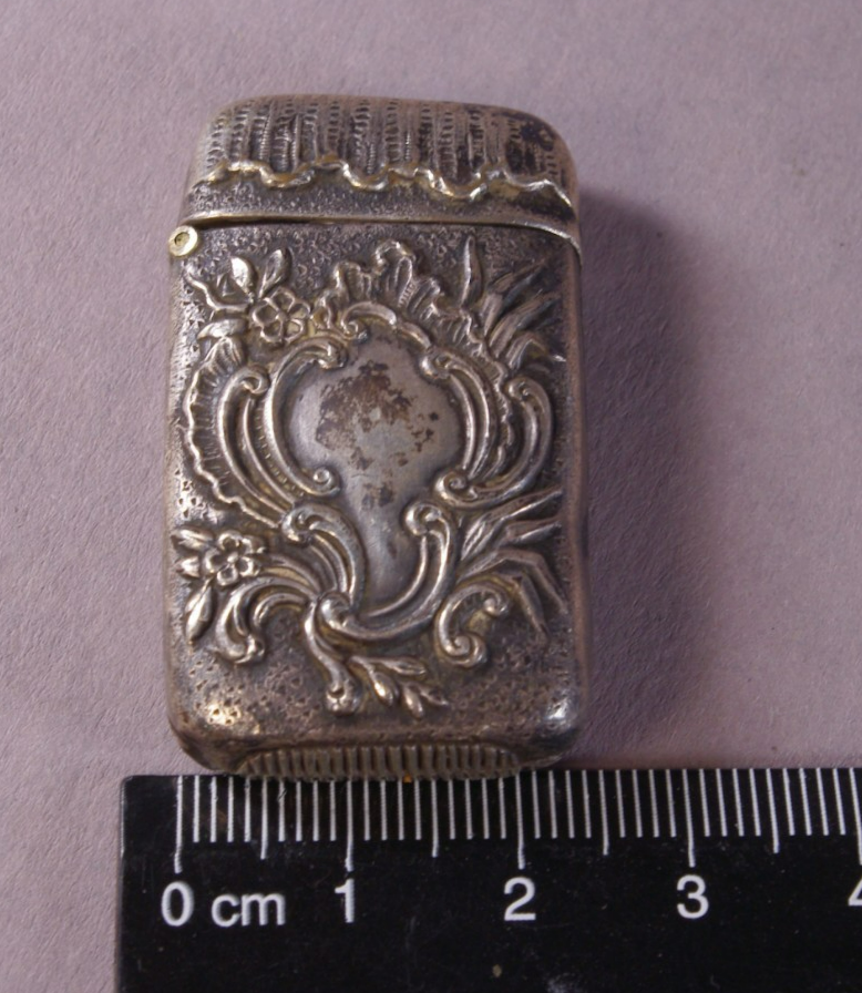 Antique Art Nouveau floral repousse match box (№#10) | eBay