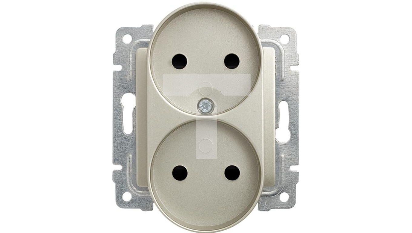 VENA Double socket with/with shutters, satin 515046 /T2AU | eBay