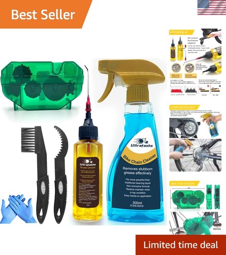 Efficient Bike Chain Cleaner Set with Non-Corrosive Degreaser & Quick ...