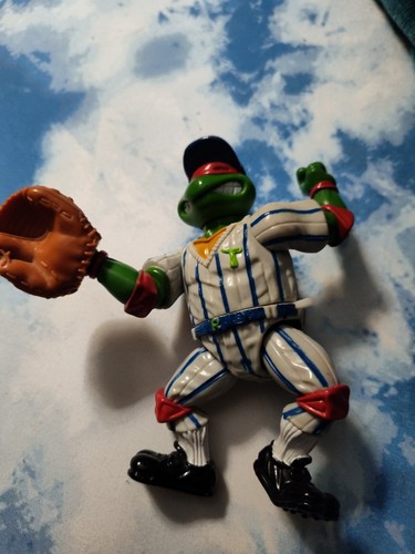 1991 Teenage Mutant Ninja Turtles TMNT Baseball Catcher Raphael Action ...