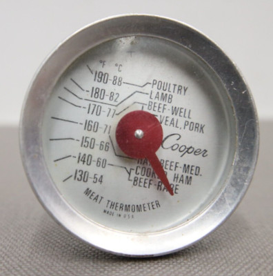 Vintage Cooper Meat Thermometer Dial Analog Meat Doneness | eBay