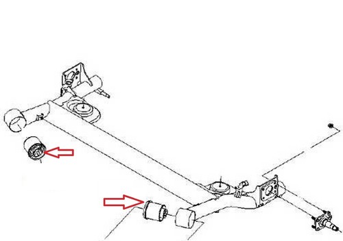 PAIR DAEWOO CHEVROLET 04-ON KALOS AVEO MATIZ REAR AXLE SUBFRAME BUSHES ...