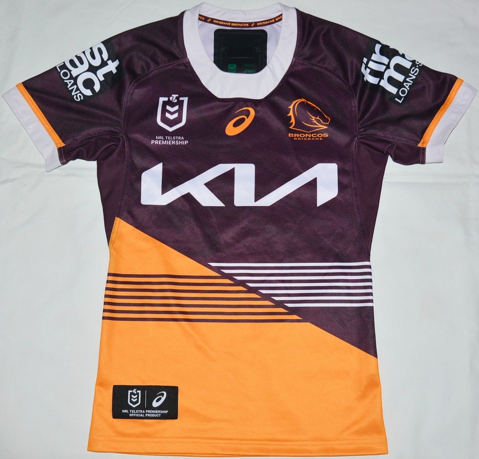 Brisbane Broncos Player Issue NRL Home Jersey with GPS Pouch Size ...