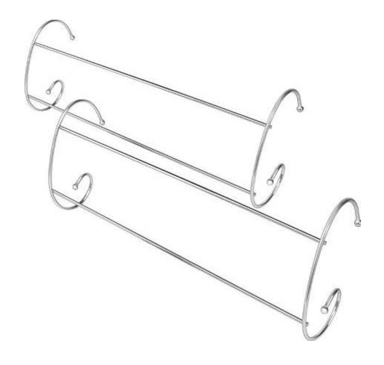 SET OF 2 TWIN RAIL METAL OVER RADIATOR TOWEL RACK DRYER INDOOR CLOTHES ...