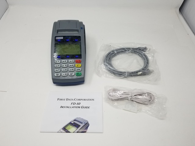 First Data FD50 Credit Card Terminal 16 Keys Silver for sale online | eBay