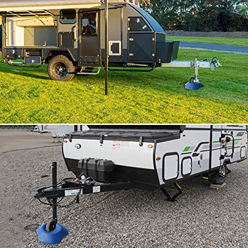 Visible Blue Trailer Stopper Tongue Jack Wheel Dock Chock Stabilizer ...