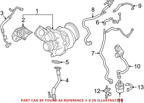 Genuine OEM Passenger Right Engine Coolant Hose For BMW 11538485578 | eBay