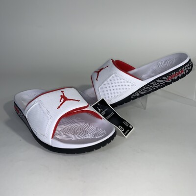 Jordan Hydro 3 Retro Fire/University Red Slides Sandals 854556-103 Men ...