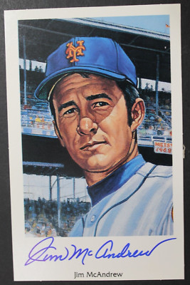 Jim McAndrew New York Mets Autographed Signed 3x5 Ron Lewis L/E ...