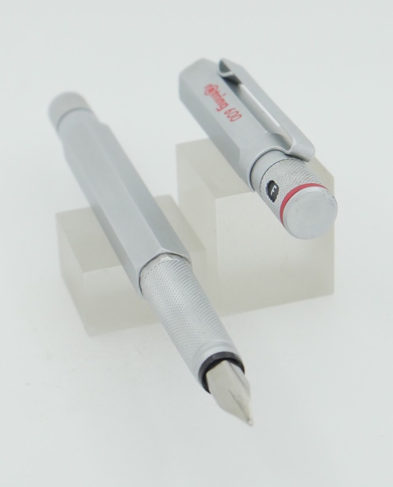 Rotring 600 Silver Fountain Pen - Fine Nib - c. 1990's - Germany | eBay