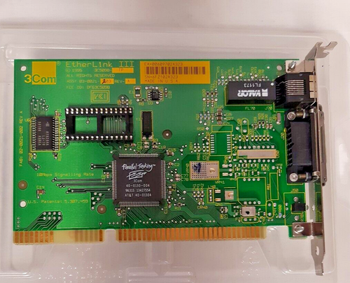 VINTAGE ISA 3COM ETHERLINK III 1995,3C509BTP, FULL HEIGHT RJ45 (10MB ...