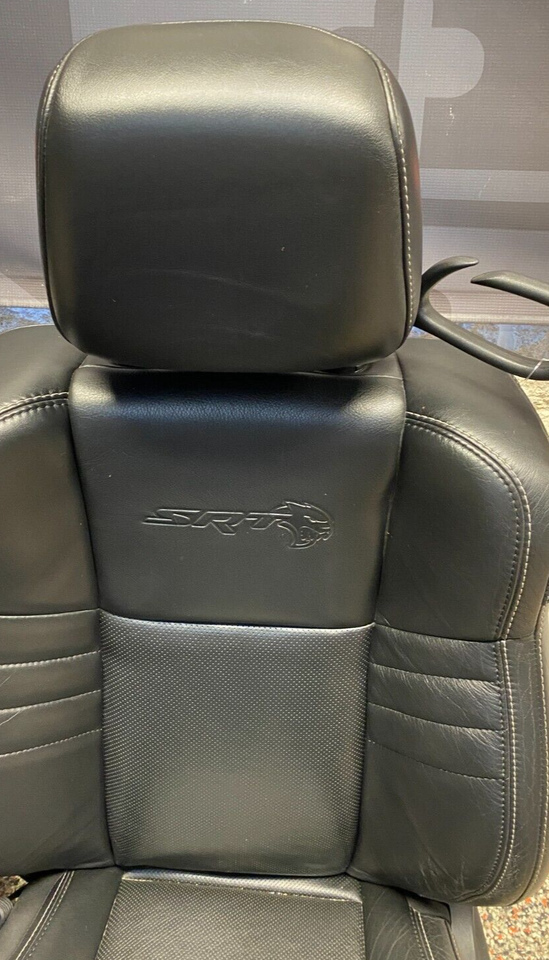 2018 Dodge Challenger Hellcat OEM Full Leather Front Rear Seats Black ...