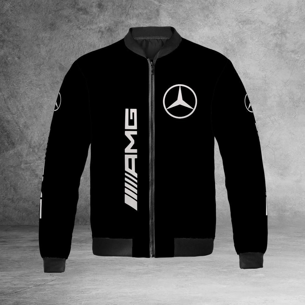 Vintage Mercedes Benz AMG Car Logo 3D Black Bomber Jacket | eBay