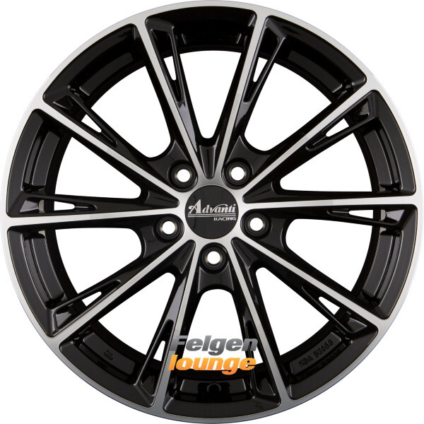 4x ADVANTI RACING PREDATOR (ADV16) BLACK - Black Polished 7,5x17 ET30 ...