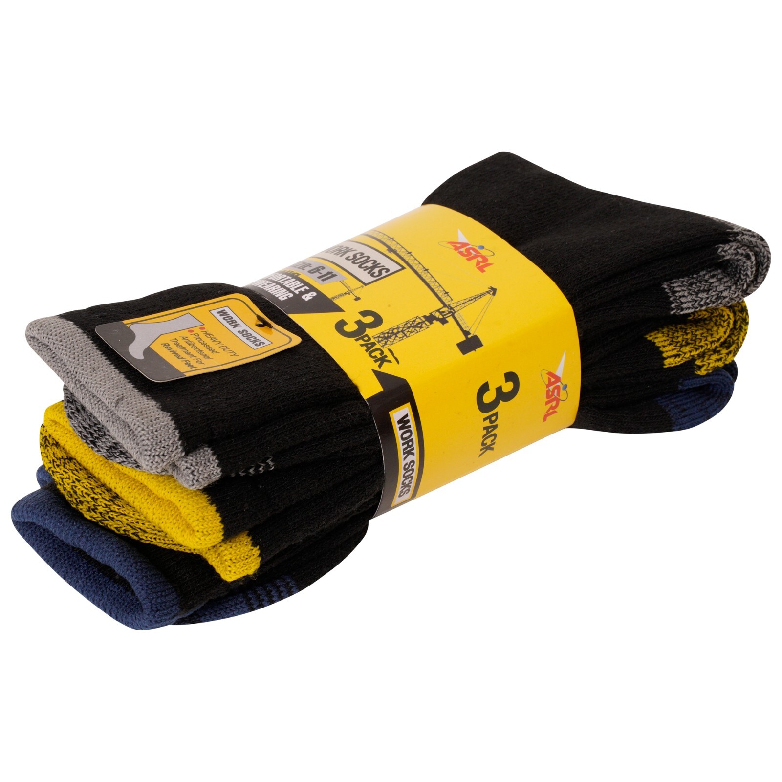 ASRL® 12 Pairs Men Work socks mens socks Heavy duty Reinforced Heel ...