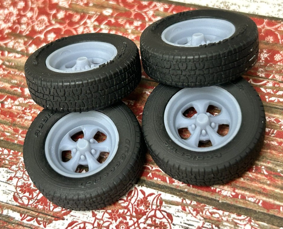 1/24 Scale: 15-inch “Keystone Klassic” Resin model car wheels/tires, 1/ ...