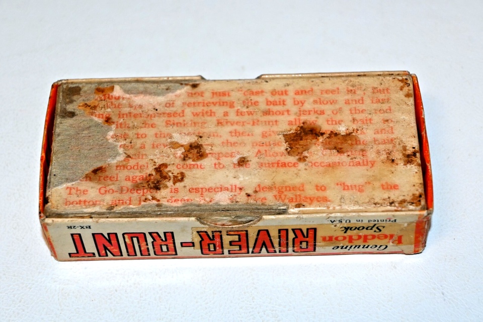 Vintage Heddon Go Deeper River Runt Spook D9110 RH Red Head in Original ...