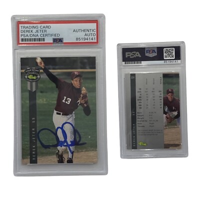 1992 Classic Games Derek Jeter PSA Authentic Auto | eBay
