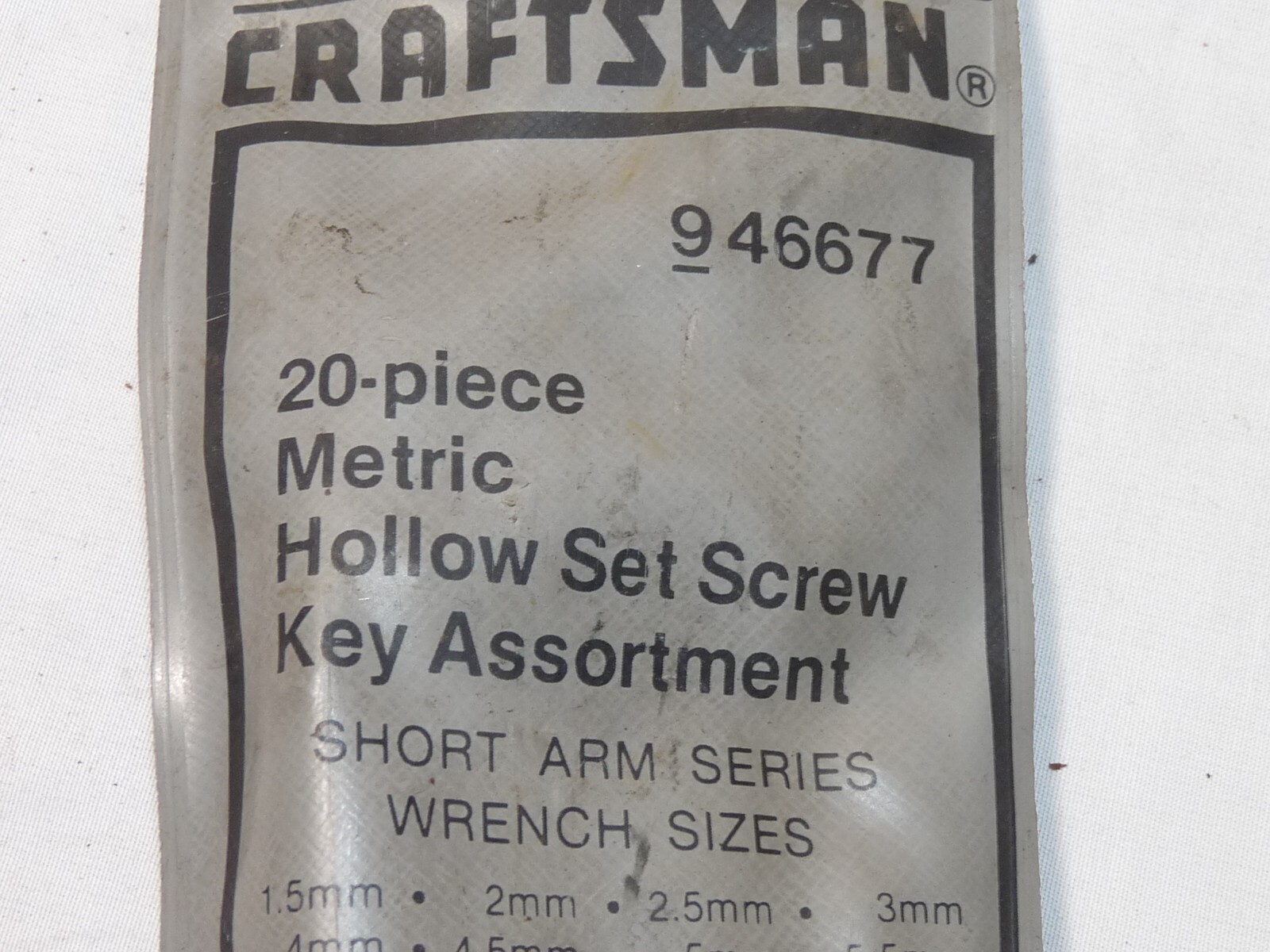 Vintage Craftsman 9 46677 18 Pc Metric Hollow Set Screw Key Assortment ...