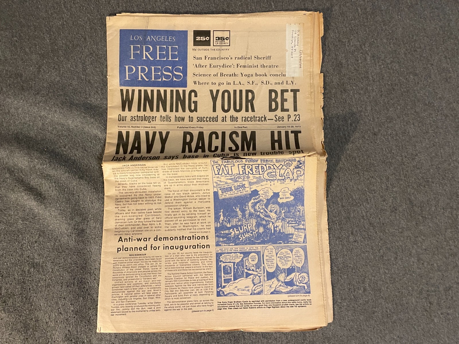 1973 Los Angeles Free Press Newspaper Fabulous Furry Freak Bros Harlan ...