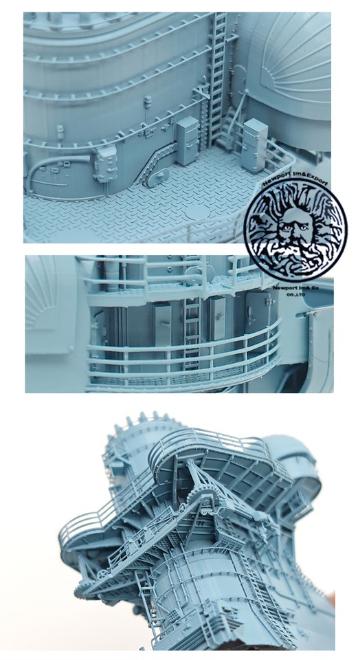 High-Precision 1:200/350/700 Bismarck Battleship Funnel & Hangar ...