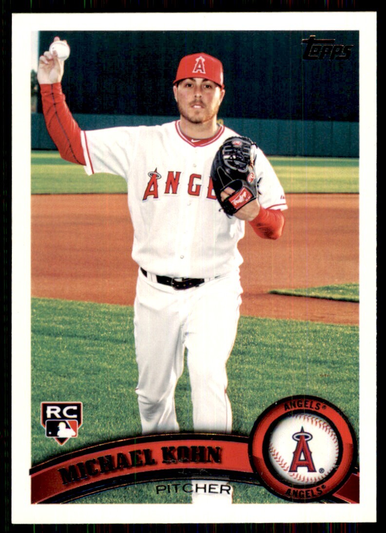 2011 Topps Michael Kohn Rookie Los Angeles Angels #344 MLB Baseball ...