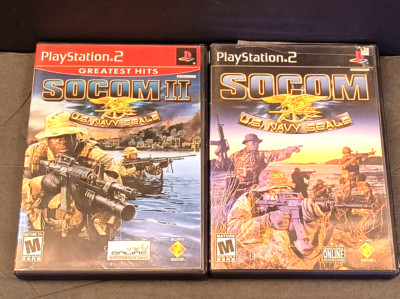 Lot of 2 SOCOM US Navy Seals PlayStation PS2 Games 1, 2, Complete | eBay
