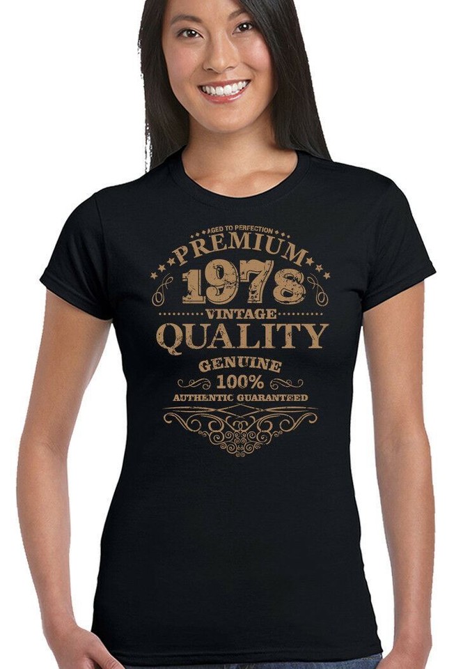 Aged To Perfection 1978 47th Geburtstag Damen Lustiges T-Shirt 47 Jahre ...