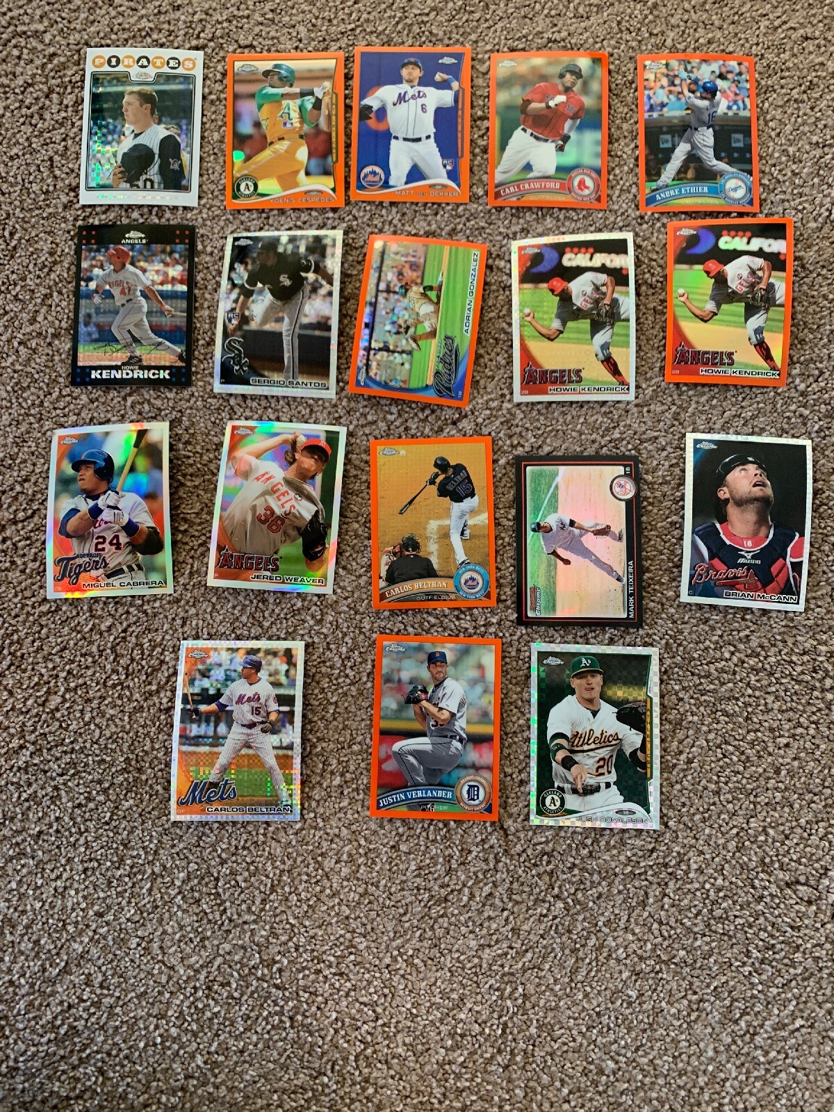Huge Baseball Refractor Lot 18 Cards With Rookies Donaldson Cabrera ...